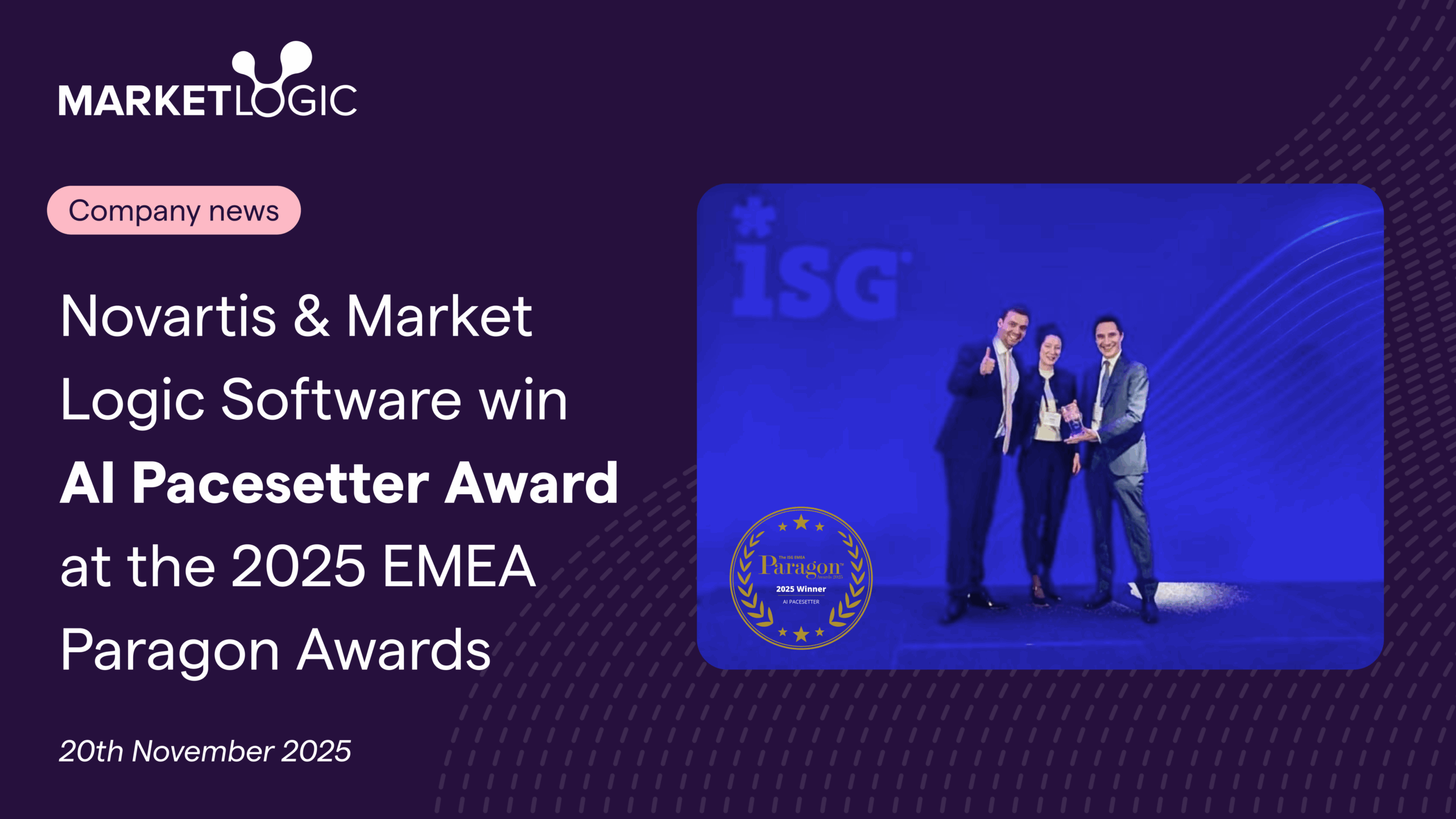 Novartis and Market Logic win “AI Pacesetter” Award at the 2025 EMEA Paragon Awards | Market Logic